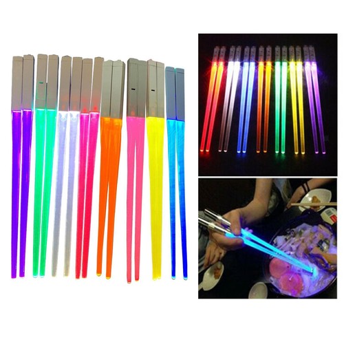 1 Pair Light Up LED Chopsticks Durable Lightweight Portable Kitchen ...