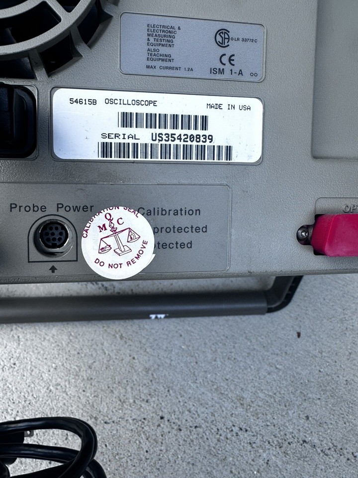 Hewlett Packard HP 54615B Oscilloscope 1 Gsa/s 500 MHz Dual Channel 2 ...