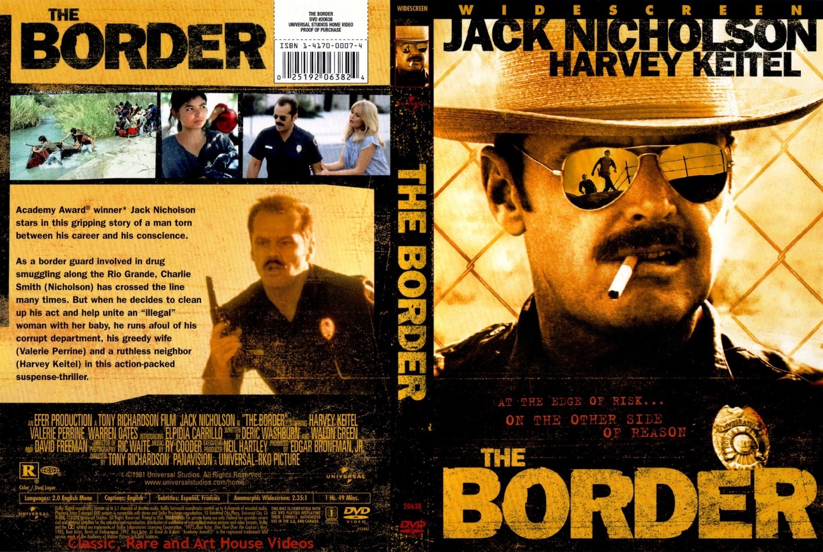 The Border ~ DVD ~ Jack Nicholson, Harvey Keitel (1982) 25192063824| eBay