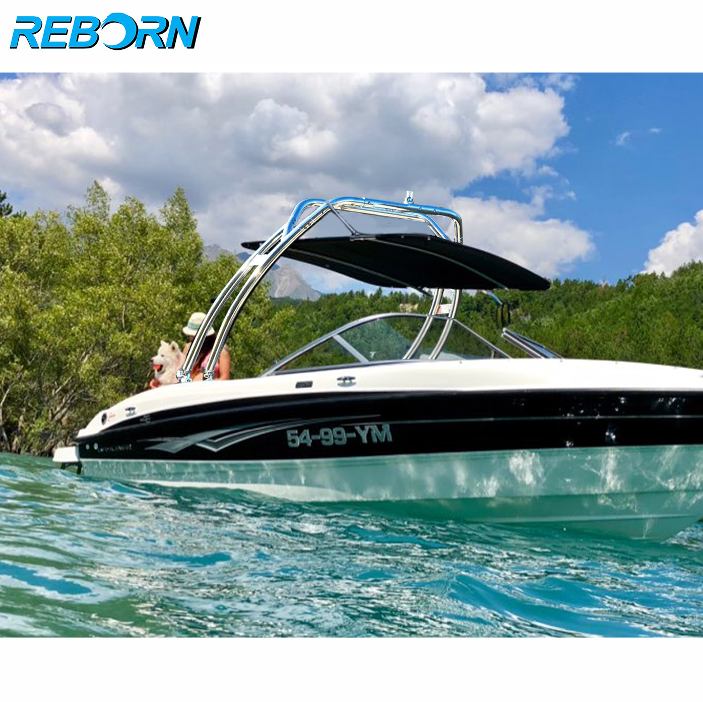 Reborn Launch Forward-facing Boat Wakeboard Tower polished | Fast ...