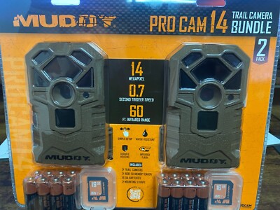 Muddy PROCAM14 2 Pack 16AA Batteries & 2 16GB SD Card MUD-MTC100K-2PK ...