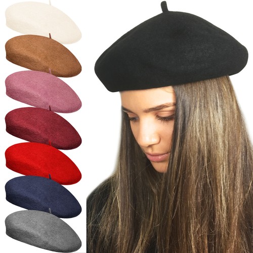Classic French Style Beret Fashion Stylish Cap Hat Chic Parisian Wool ...