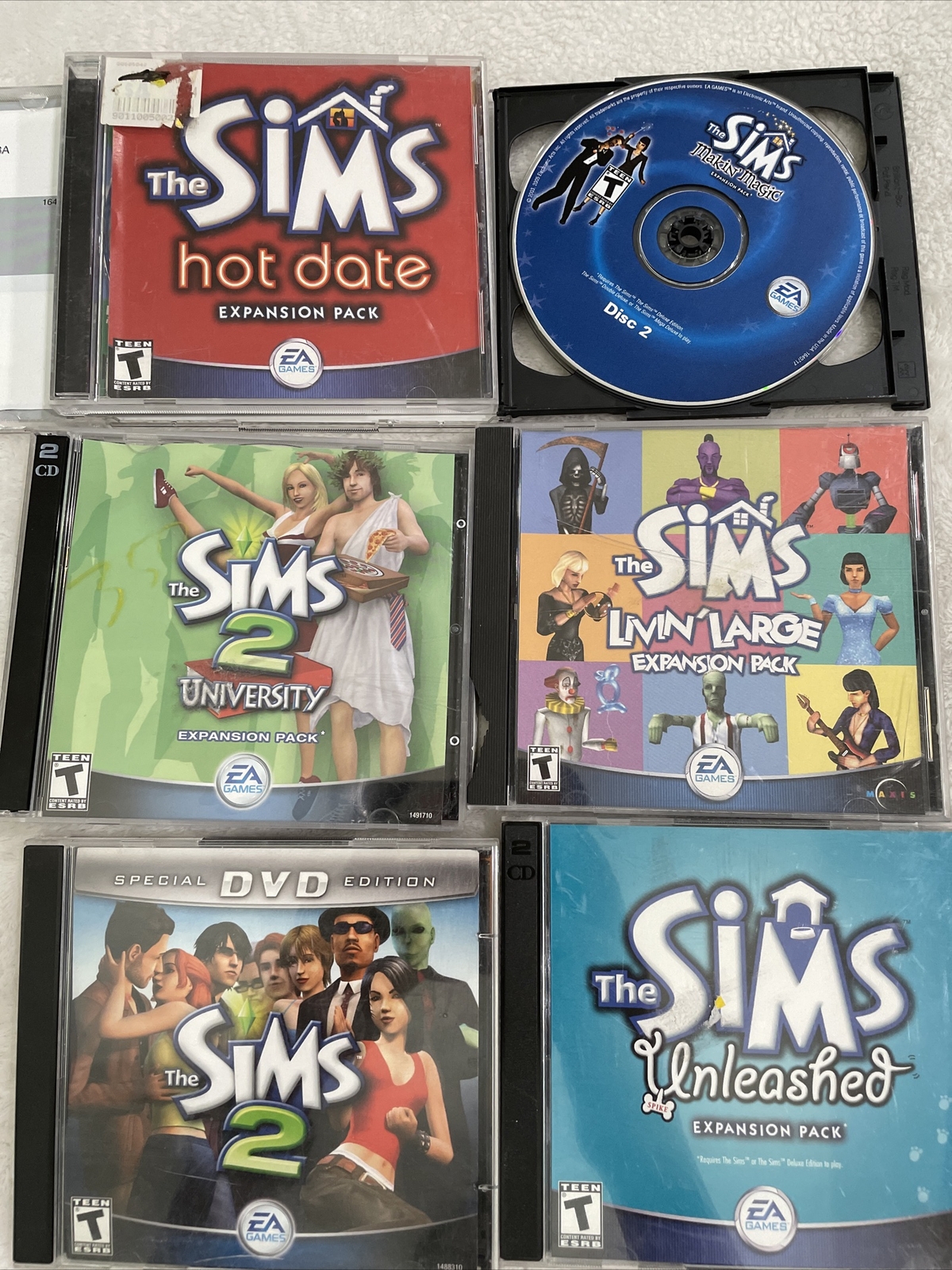 The Sims ~ Lot Of 6 Collection Bundle Deal! Discs for PC in Excellent ...