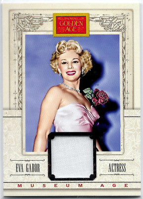 Eva Gabor 2013 Panini Golden Age Museum Age Memorabilia Swatch Relic ...