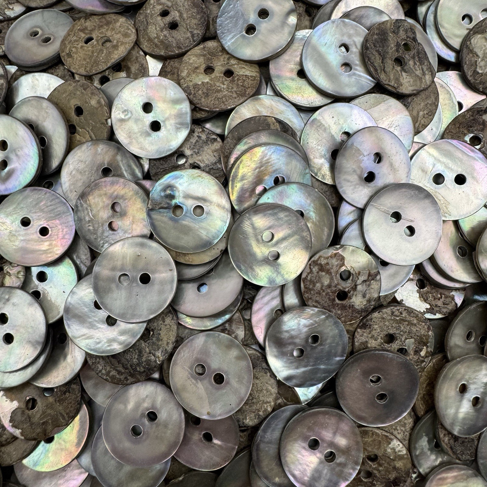 Smoke/Rainbow/Iridescent MOP/Mother Of Pearl Shell Shirt Button 15mm 5/ ...