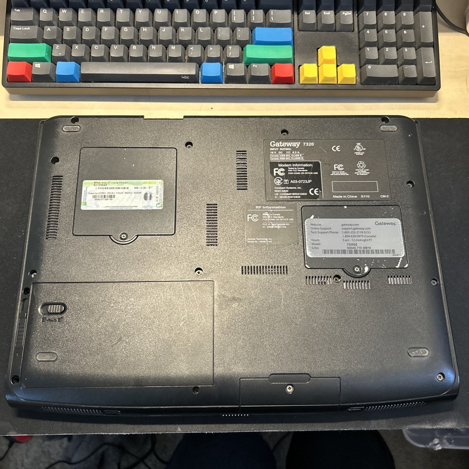 Vintage Gateway 7320GZ Laptop Intel Pentium 4 480MB RAM 70GB HDD ...