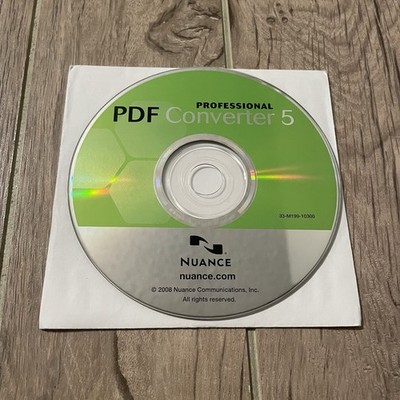 Nuance PDF Converter Professional 5 - Install Disc & Serial Number | eBay