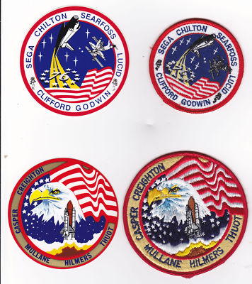 SPACE SHUTTLE 2 PATCHES & 2 MATCHING LABELS UNUSED LOT #25 | eBay