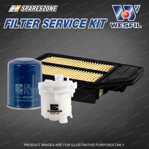 Wesfil Oil Air Fuel Filter Service Kit for Honda Jazz GD 1.3L 1.5L ...