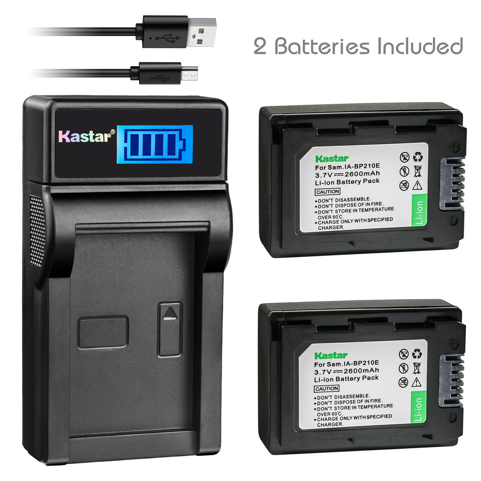 Kastar IA-BP210E Charger Battery Samsung SMX-F50 SMX-F53 SMX-F54 HMX ...