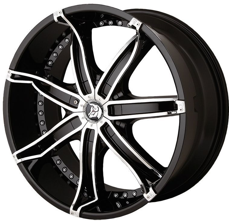 22 inch 22x8.5 DIABLO DNA Black wheel rim 6x115 +38 | eBay