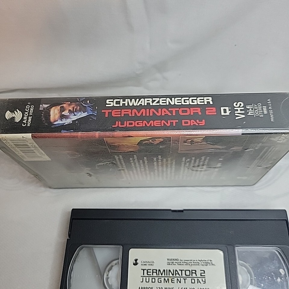 T2 Terminator 2 Judgement Day VHS Tape Rental Store Cut Box Case Major ...
