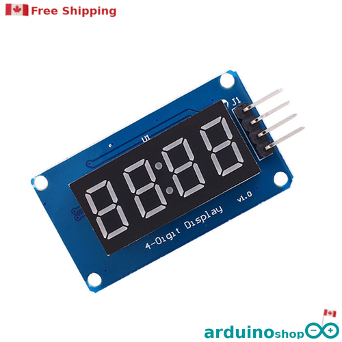 4 Digit LED Display TM1637 Module Clock Display w/Colon - I2C ...