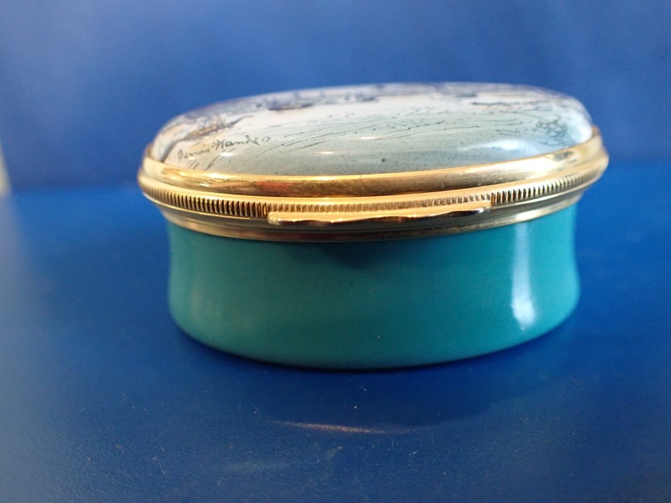 Halcyon Days Enamel Trinket Box Old Waterloo Bridge St Paul's Cathedral ...