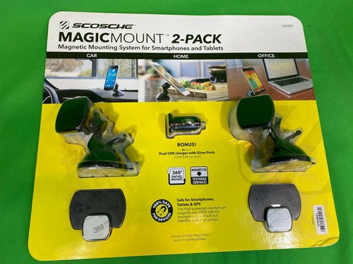 Scosche Magic Mount 2-Pack Magnetic Mounting System Smartphones Tablets ...