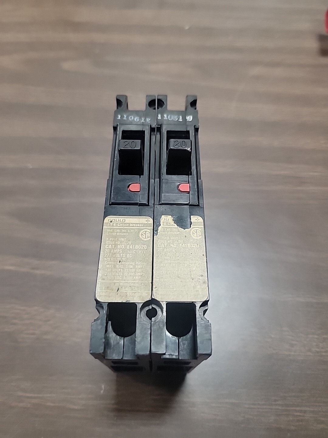 ITE Siemens E41B020 20 amp 277 Volt 1 pole Type E4 Circuit Breaker Lot ...