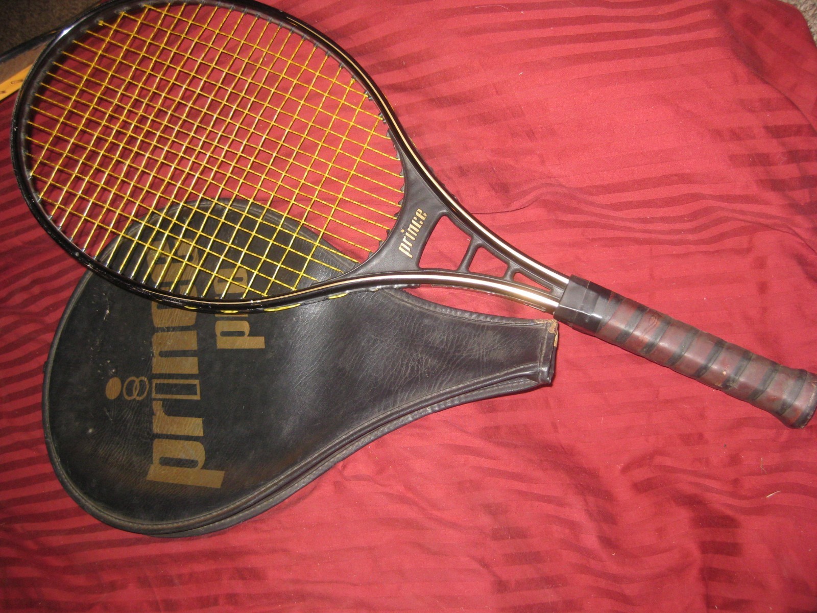 Vintage Prince Pro Tennis Racket 4 3/8 with Cover | eBay