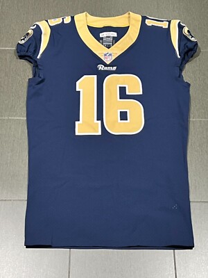 Los Angeles Rams QB #16 Jared Goff Team Issued NFL Football Jersey 2017 ...