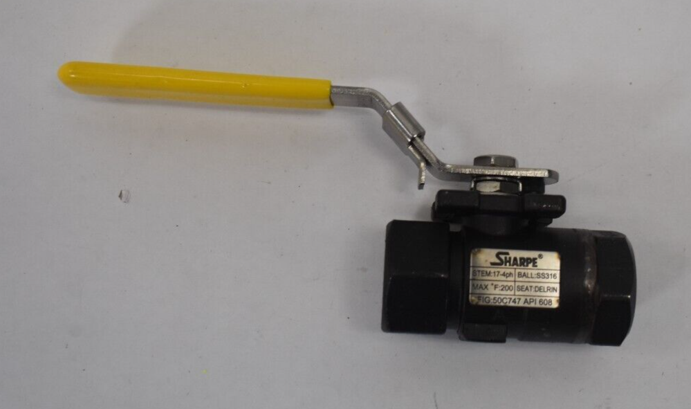 Sharpe Carbon Steel Ball Valve 2 Piece Inline Lever Handle 3/8" NPT ...