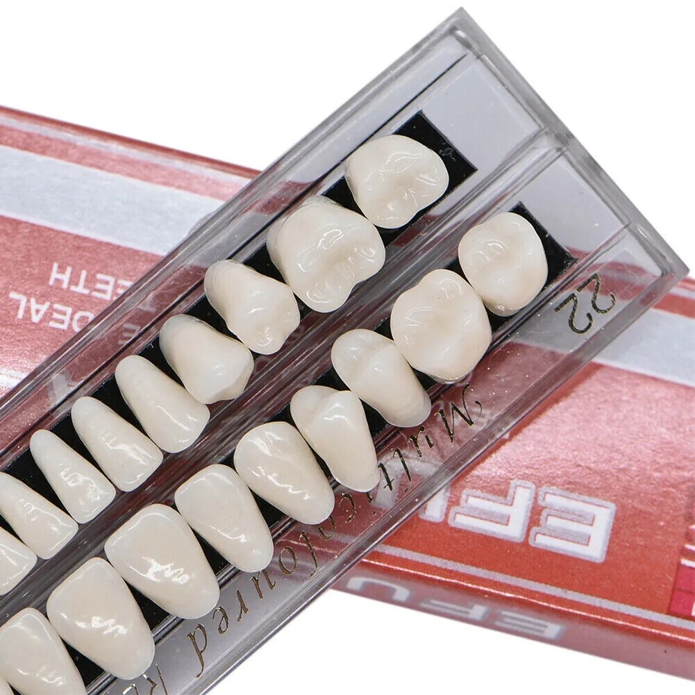 Dental Acrylic Resin Denture Shade A2A3 Upper Lower Full Set False ...
