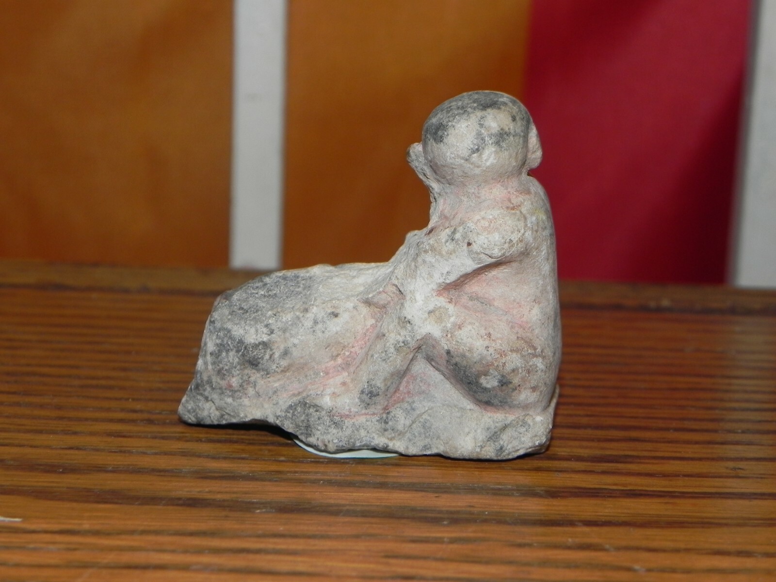 Egyptian painted limestone ithyphallic figure, Roman period, 1 BC - 1 ...