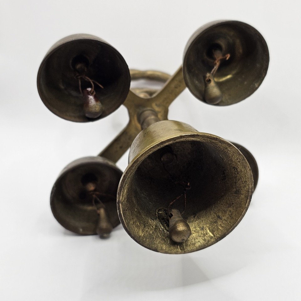 Vintage Brass Communion Catholic Church Bell With 5 Cups Altar | eBay
