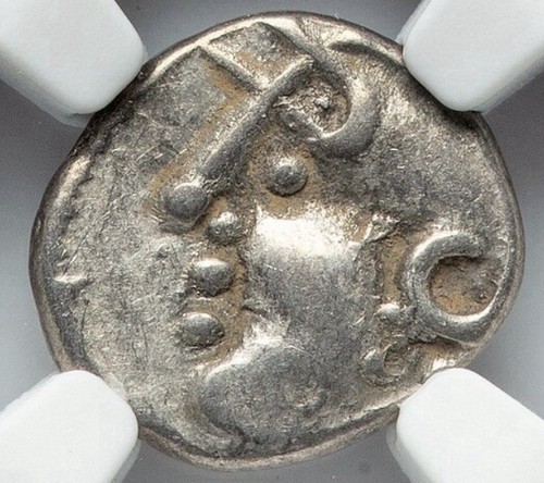 GAUL AEDUI Ancient France 100-50 BC Celtic Celt JULIUS CAESAR Silver ...