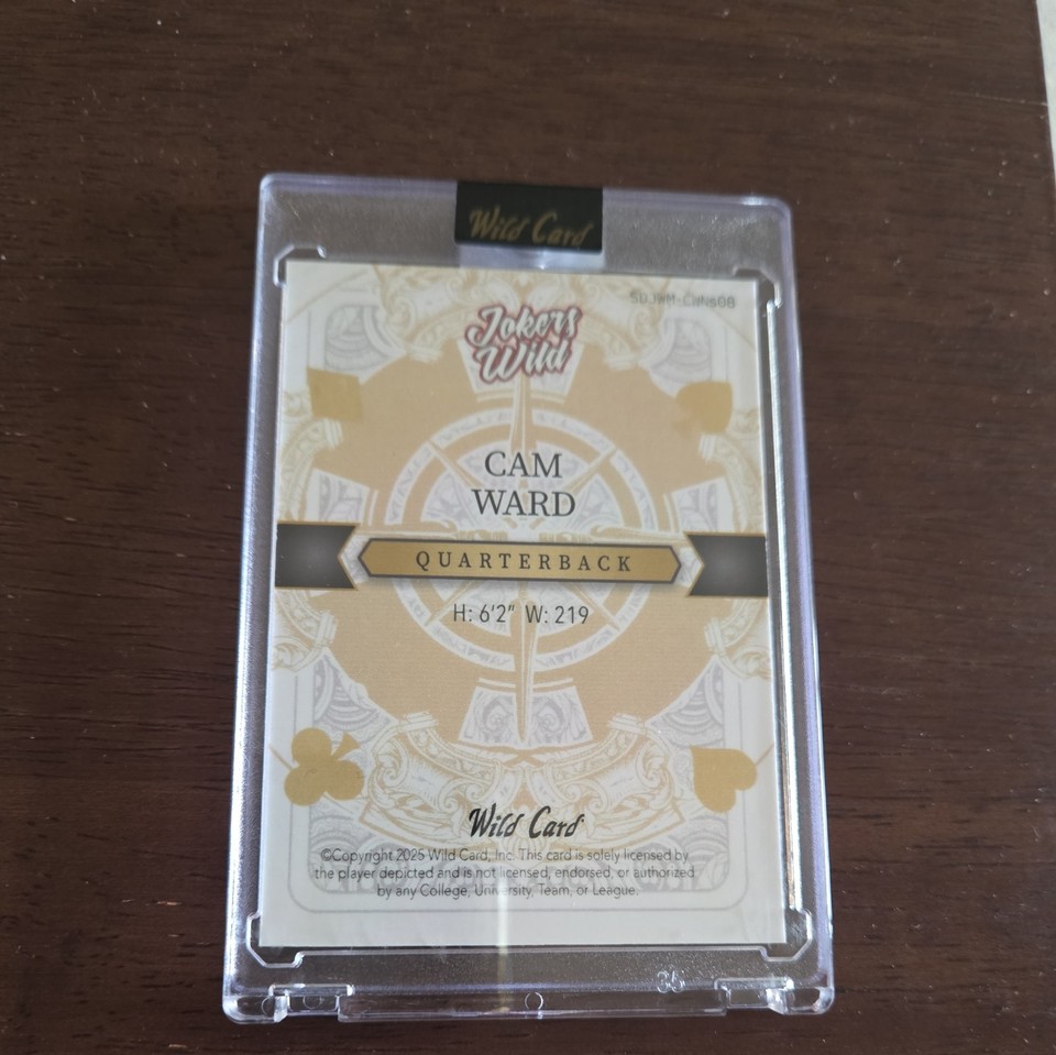 2025 Wild Card Jokers Wild 1/1 Cam Ward Joker | eBay