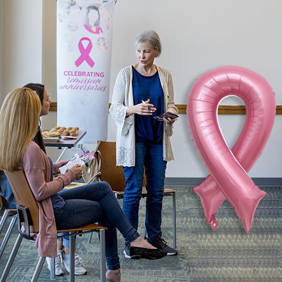 Breast Cancer Balloons 5Pcs Breast Cancer Awareness Ribbon Party Favor ...