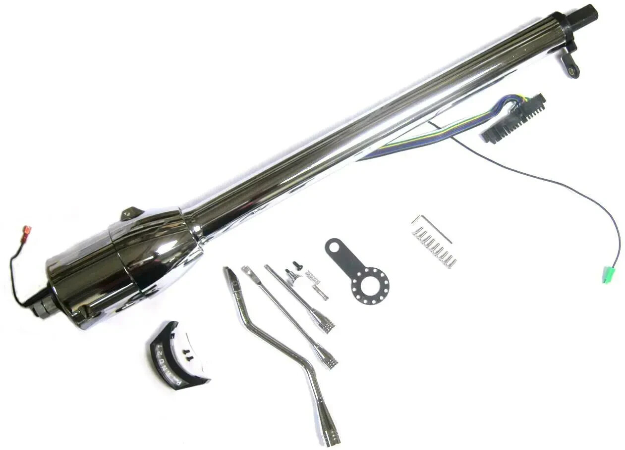 32" Chrome GM Style Tilt Steering Column Automatic Shift with No Key 32 ...