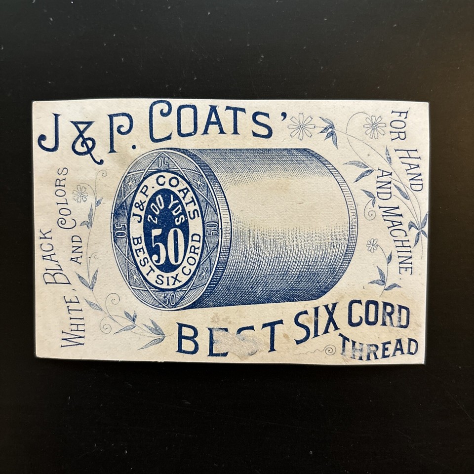 19th C. Trade Card J & P Coats Thread 3 | eBay