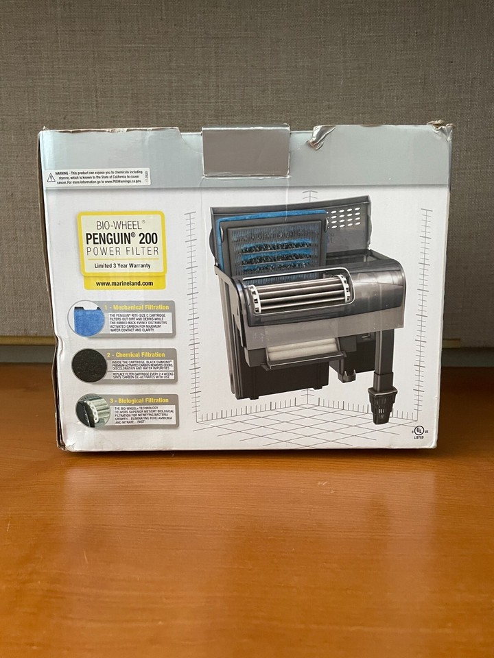 MarineLand Penguin 200 BIO-Wheel Power Filter 30-50 Gallon, 200 GPH New ...