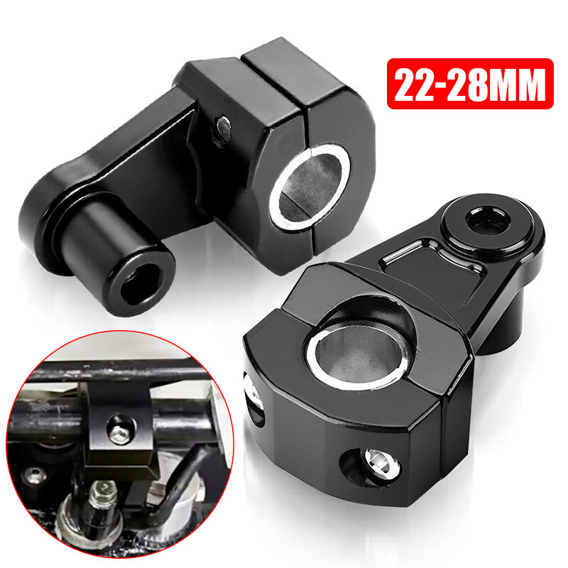 Motorcycle HandleBar Black Aluminum 7/8" 22mm Handle Fat Bar Mount ...