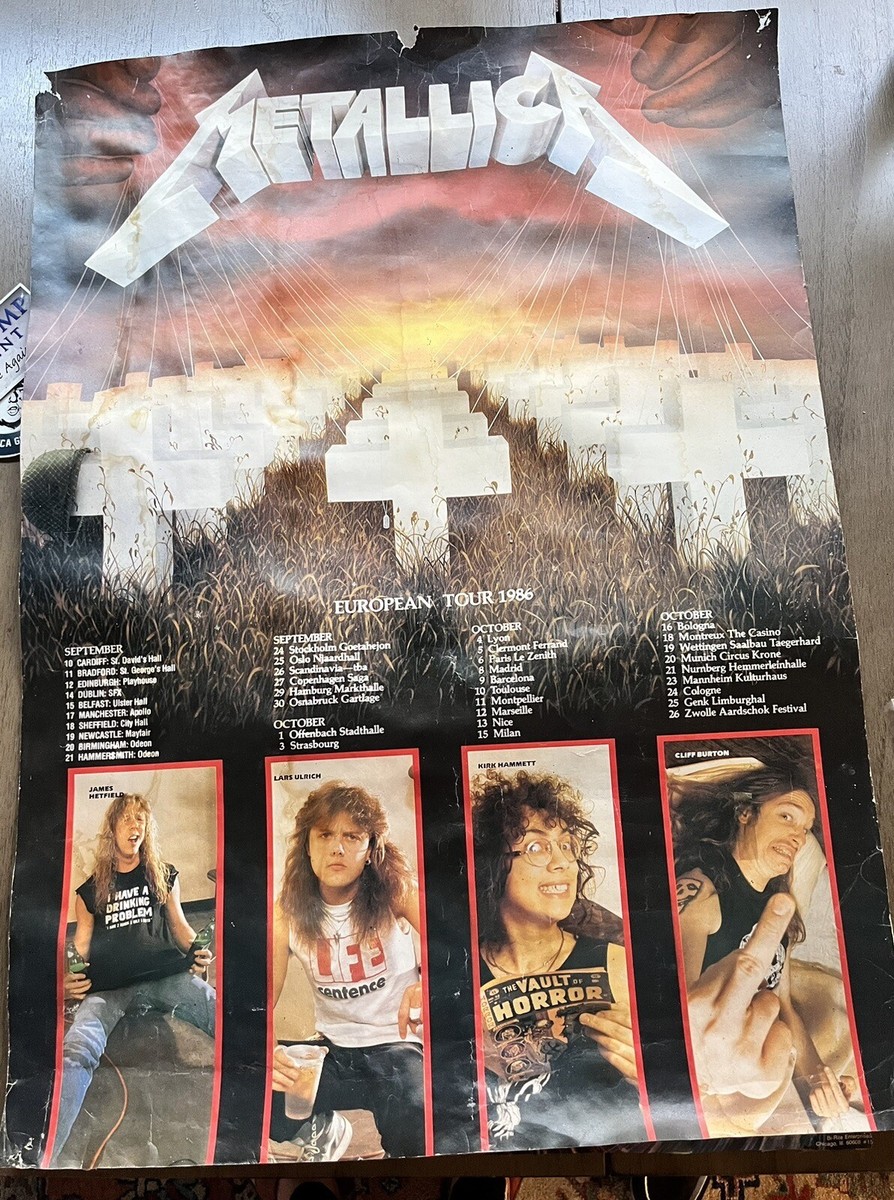 Metallica Tour Schedule 1986