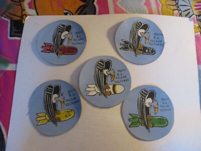 WWII USAAF COMPLETE 455 TH BOMB GROUP VULTURES 5 PATCHES FLIGHT JACKET ...