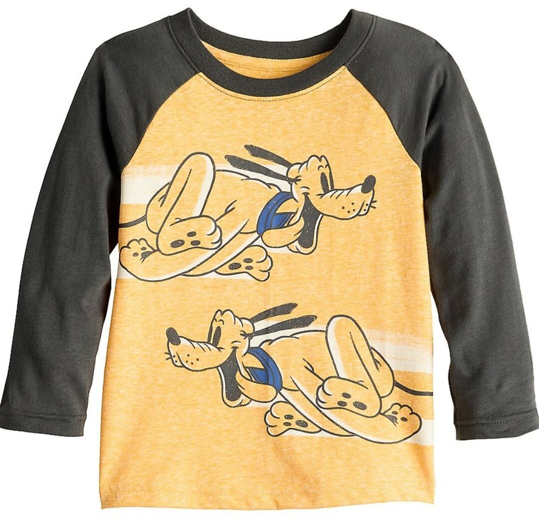 Disney Pluto Jumping Beans long-sleeved raglan tee shirt NWT boys 4T | eBay