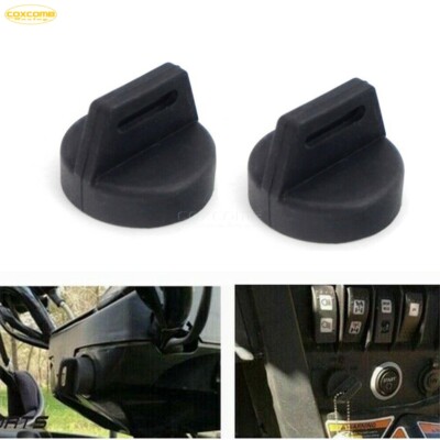 2X Black Rubber Ignition Key Cover For Polaris RZR XP1000 900 800 570 ...