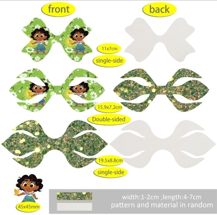 Pre-cut faux leather hair bow kits, 4 inch , PREMIUM DIY KIT Encanto ...