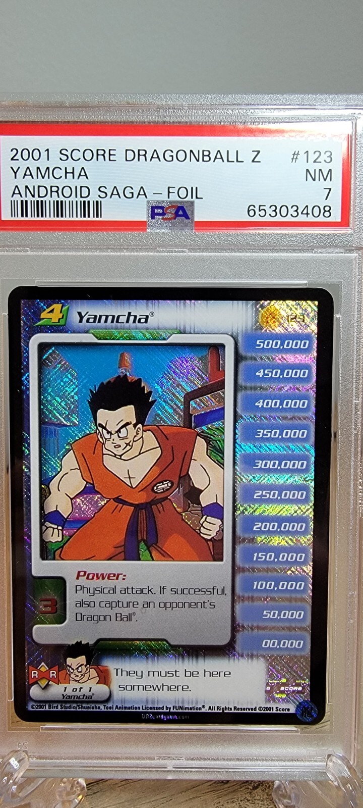 PSA 7 LIMITED & FOIL Yamcha 123 Dragon Ball Z DBZ Card Personality ...
