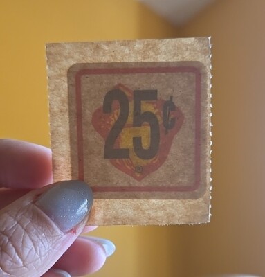 Original Oak Acorn 25 Cent Self Adhesive DECAL NOS Gumball Candy Penut ...