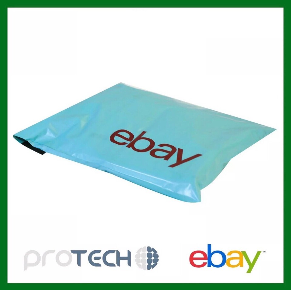 50x eBay Branded Packaging Self Seal Plastic Mailing Bags 345mm x 250mm ...
