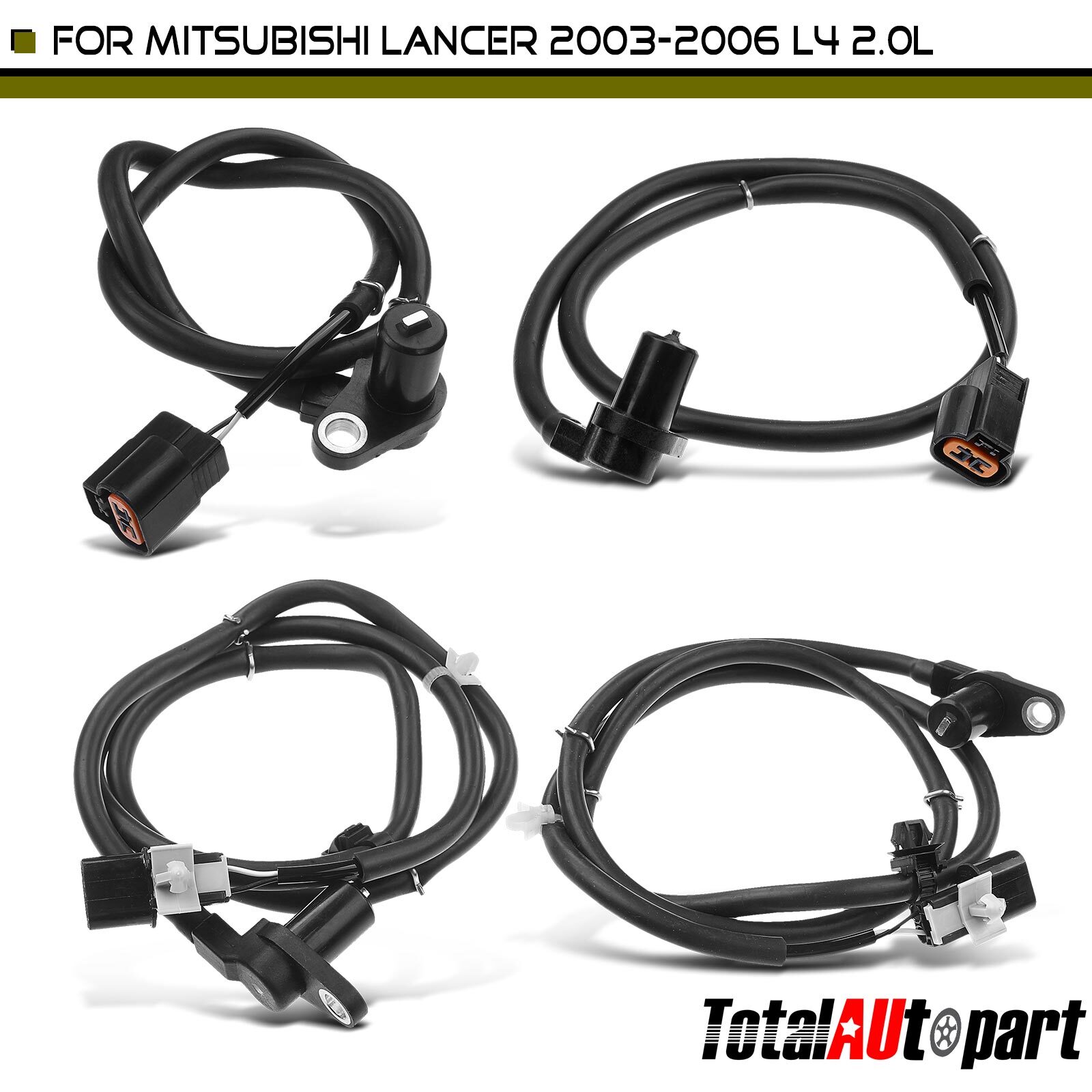 New 4x ABS Wheel Speed Sensors for Mitsubishi Lancer 2003-2006 AWD ...
