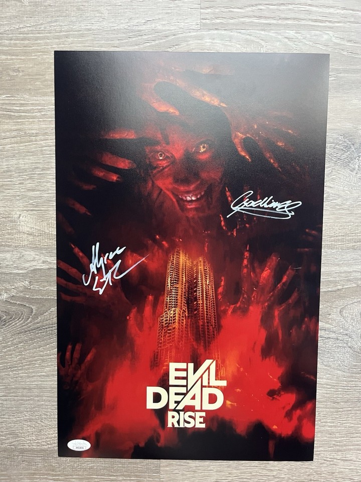 Alyssa Sutherland Gabrielle Echols Signed Evil Dead Rise 11x17 Photo ...