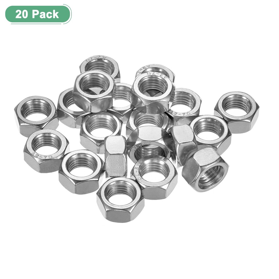 20pcs Metric Hex Nuts M16 x 2mm Stainless Steel Hexagon Nut | eBay