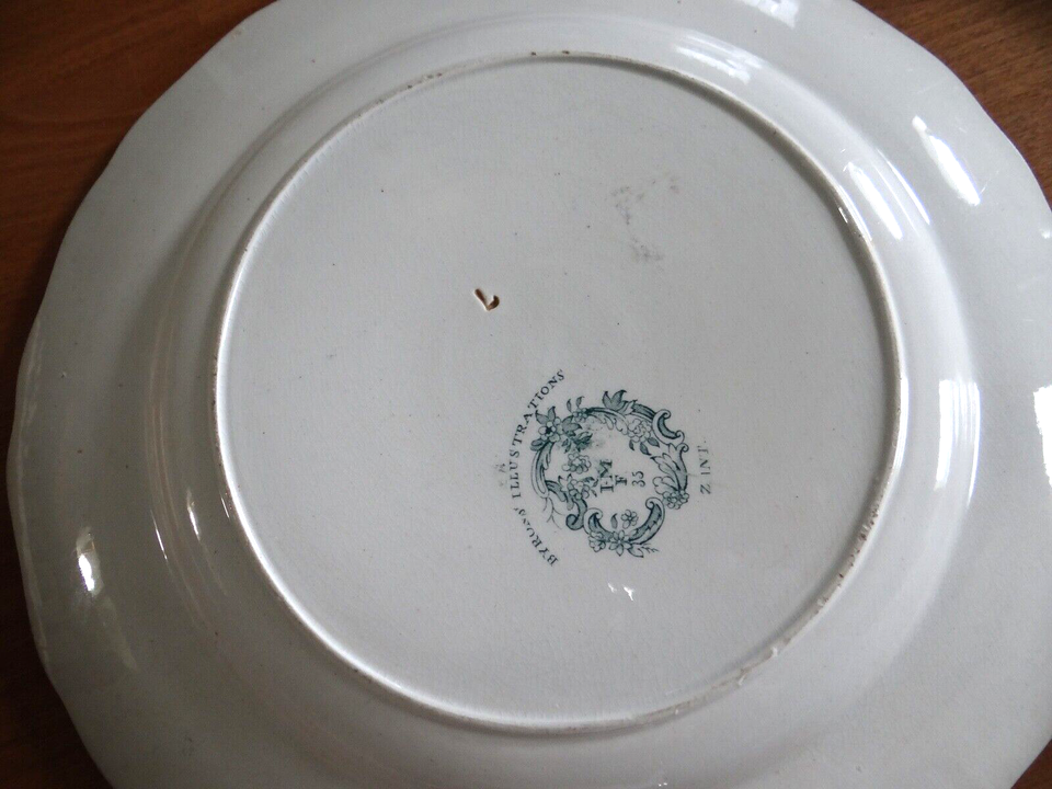 Staffordshire Porcelain Plate Byron Illustration's Zint Transfer ware ...