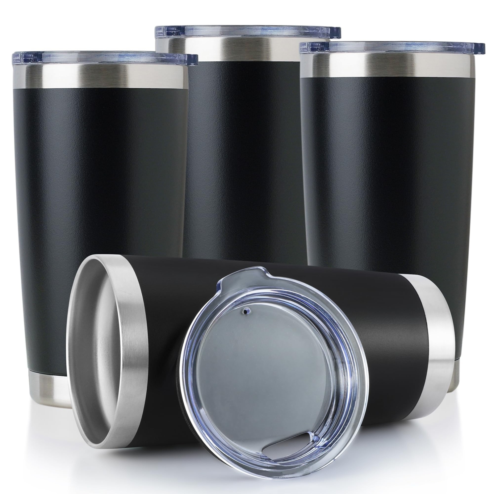 DOMICARE 20oz Stainless Steel Tumbler Bulk with Lid, Double Wall Vacuum ...