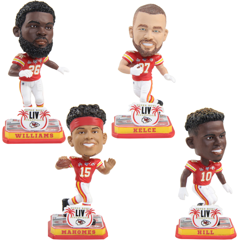 Kansas City Chiefs Super Bowl LIV Champions Mini Bobblehead Set Patrick ...