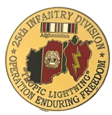 U.S. ARMY 25th INFANTRY DIV. OEF VETERAN w/CAMPAIGN RIBBON HAT or LAPEL ...