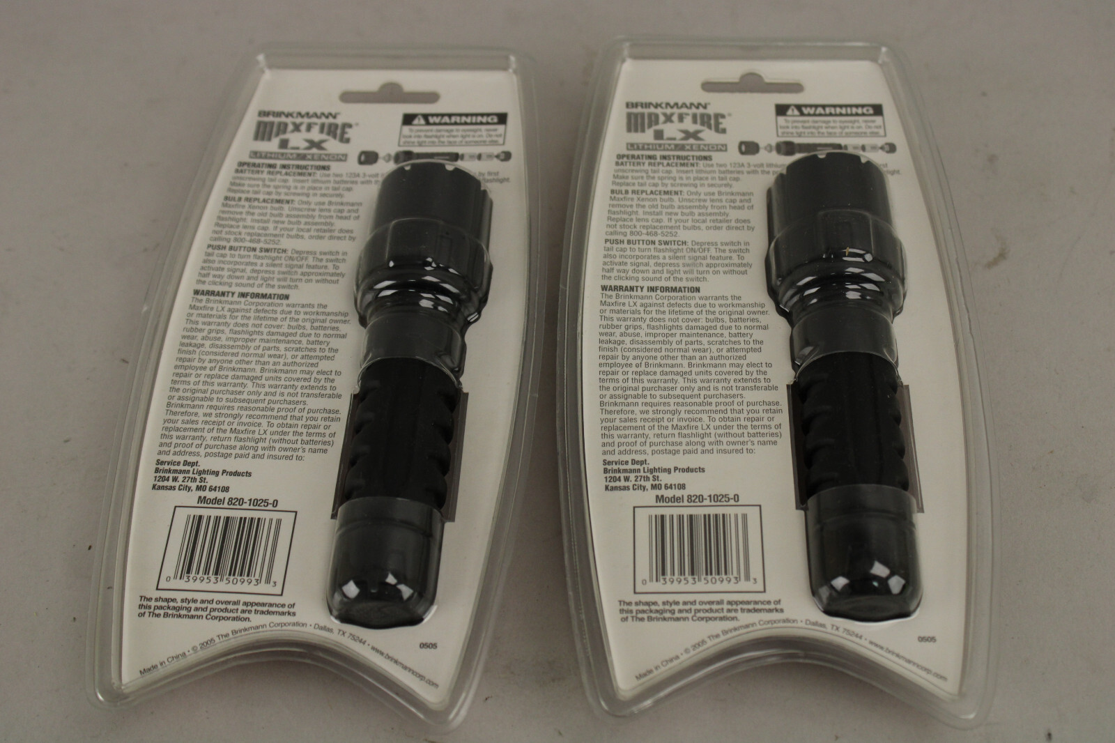 NOS Brinkmann Maxfire LS Lithium / Xenon Flashlights - New/ for sale ...