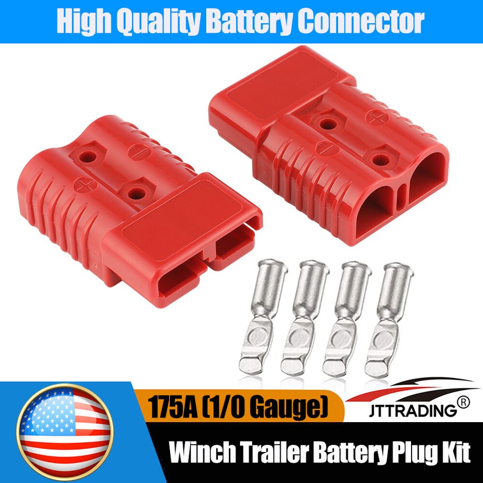 2X Battery Quick Connect Disconnect Jumper Connectors Cable Plug Winch ...